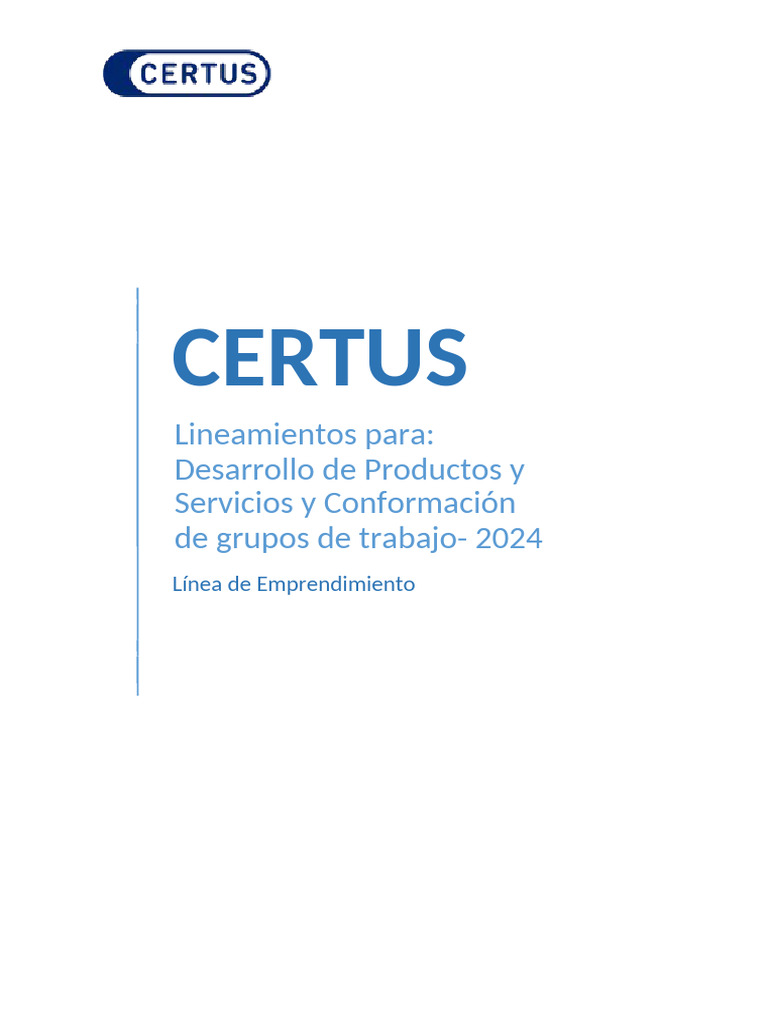 Lineamientos Proyectos CERTUS | PDF | Diseño | Pensamiento