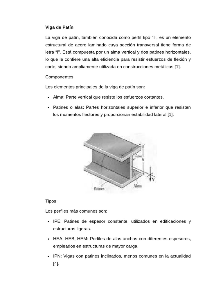 Viga de Patín: Estructura y Aplicaciones | PDF | Viga (Estructura ...
