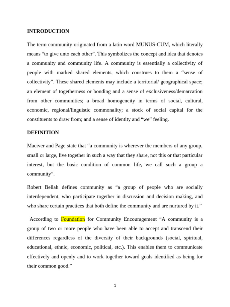 Community Class Note 1-1 | PDF | Public Health | Nursing