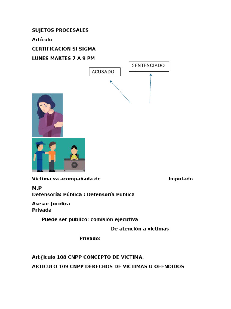 Sujetos Procesales | PDF