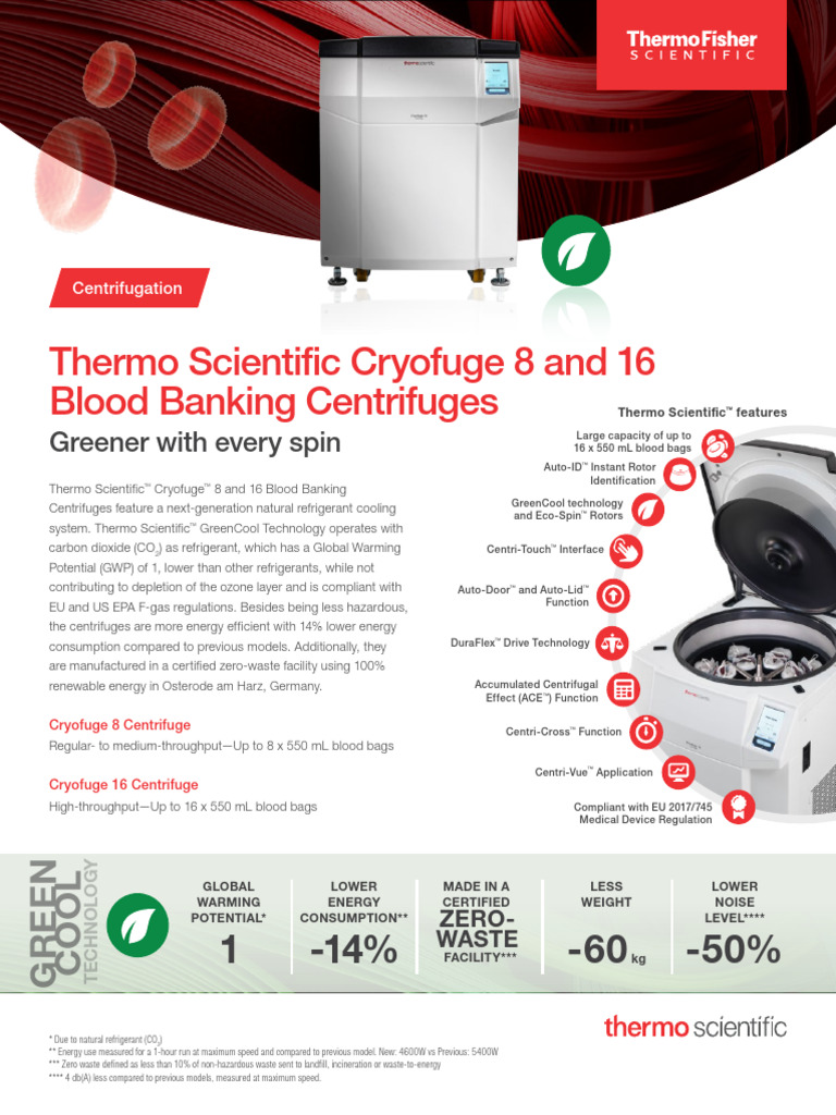 Cryofuge Centrifuges Flyer | PDF