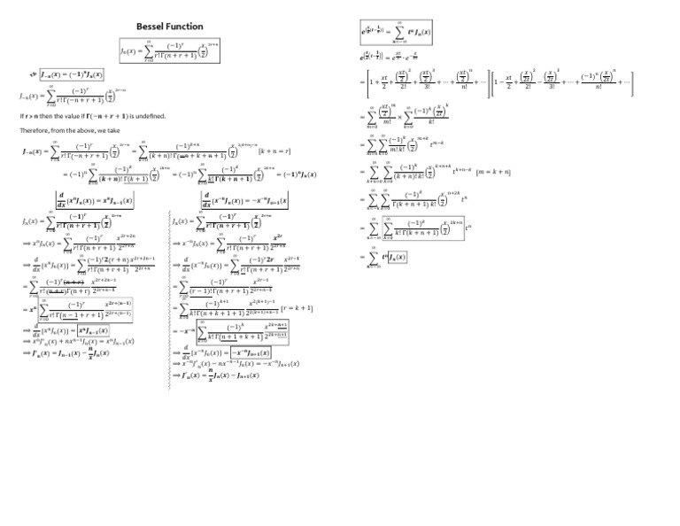 Understanding Bessel Functions and Properties | PDF | Mathematical ...