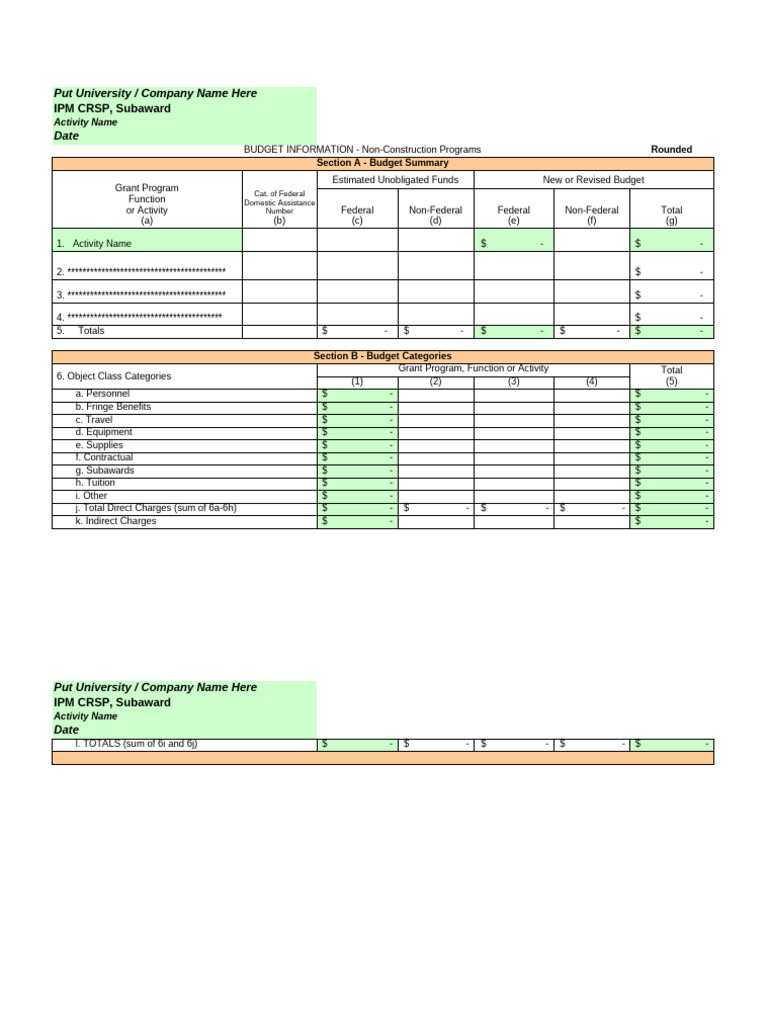 IPM CRSP Budget Form 12 | PDF