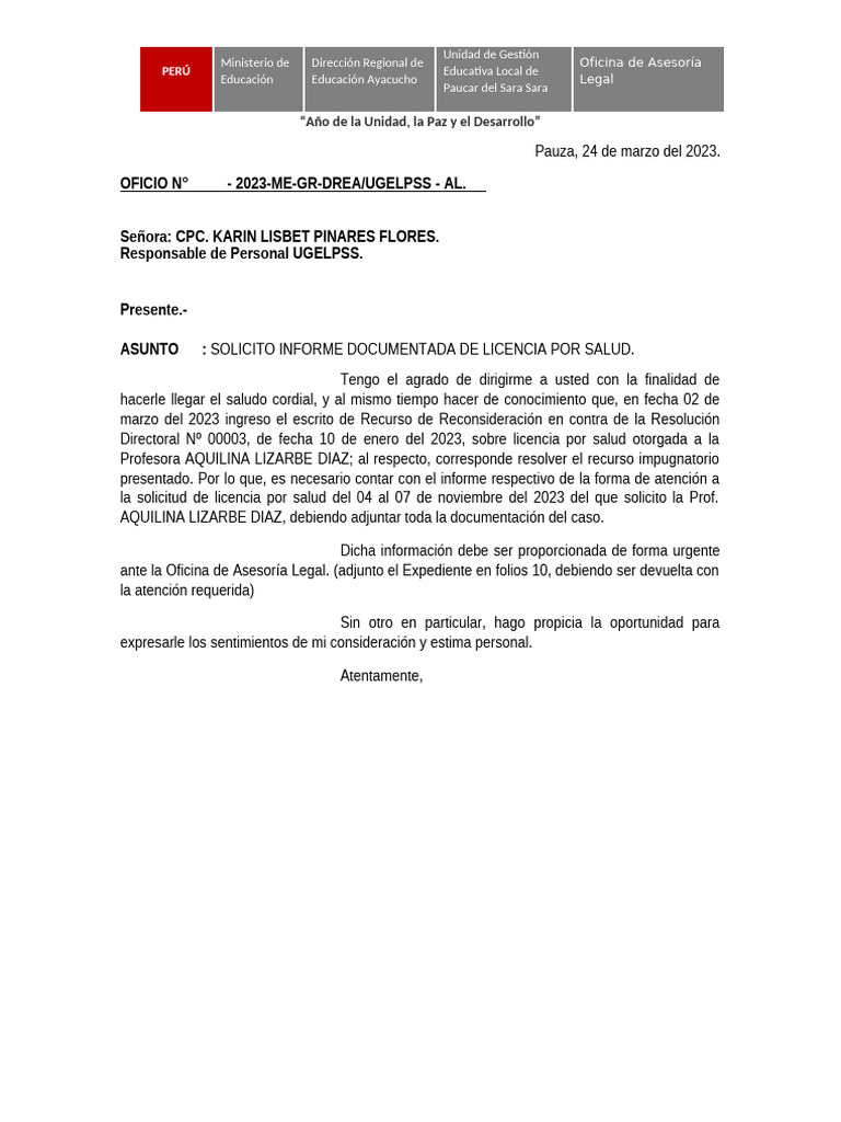 Solicito Información - Personal | PDF | Perú | Justicia