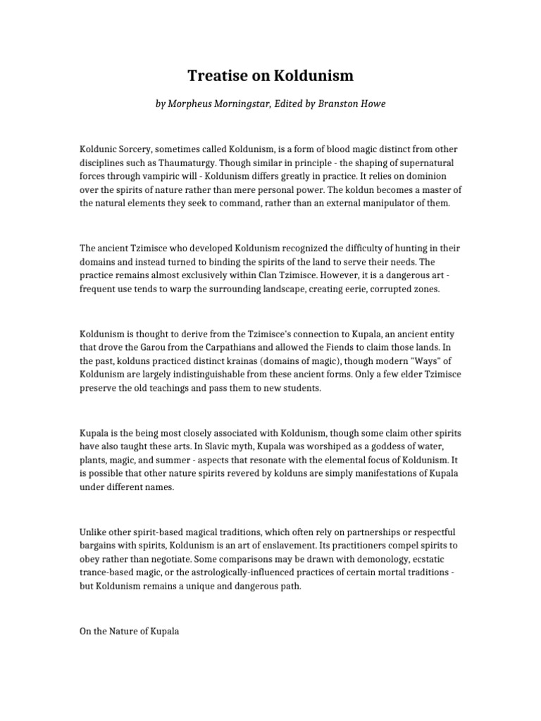 Understanding Koldunism and Kupala | PDF | Demons | Religious Belief ...