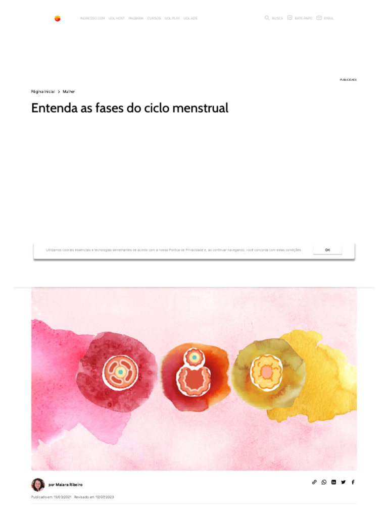 Fases do Ciclo Menstrual Explicadas | PDF | Menstruação | Ciclo menstrual