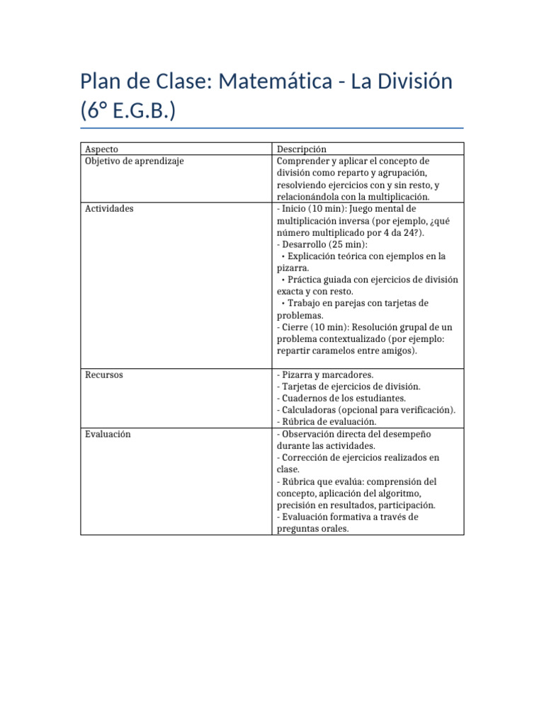 CHRIS TAREA 6 UNID 2 PLAN MATE E INICIAL | PDF | Multiplicación | Aprendizaje