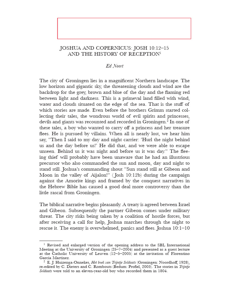 Joshua and Copernicus | PDF | Nicolaus Copernicus