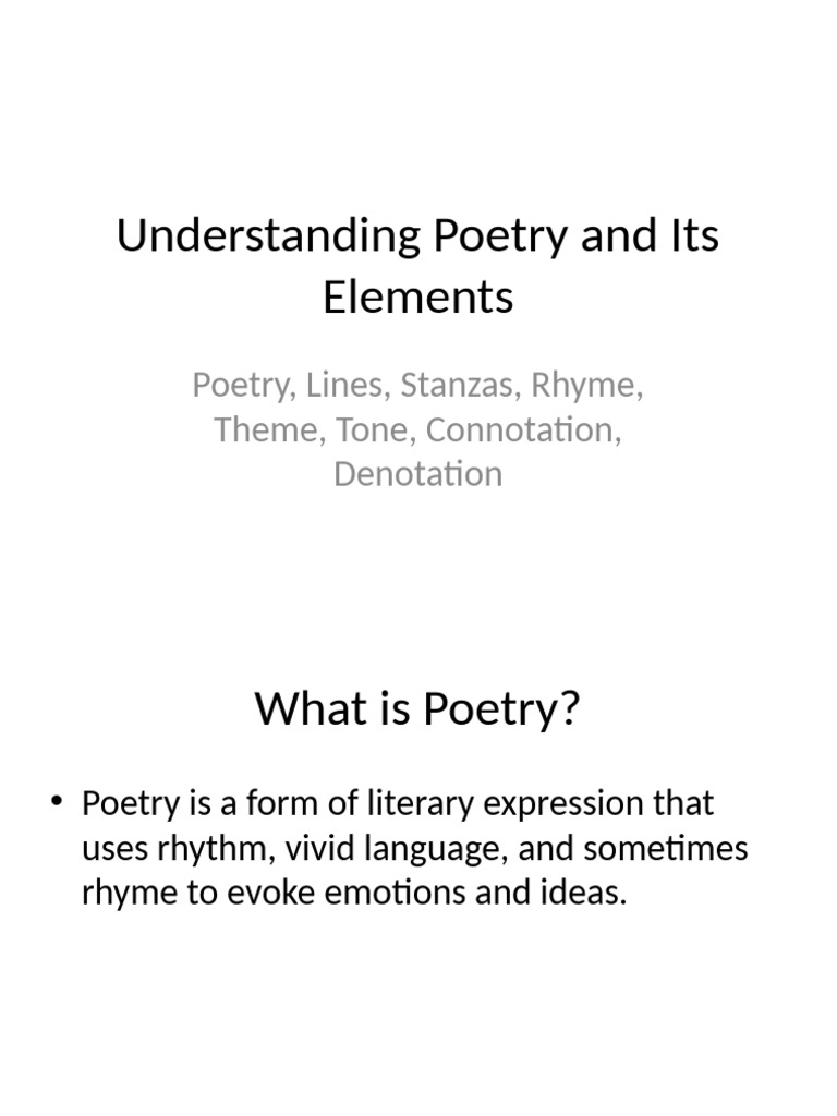 Poetry Presentation | PDF