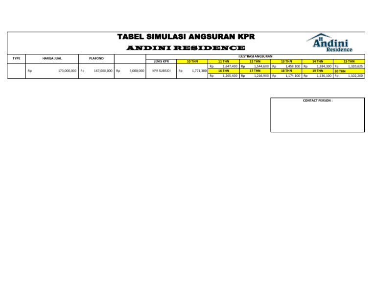 Brosur FLPP Andini Residence 2024 | PDF