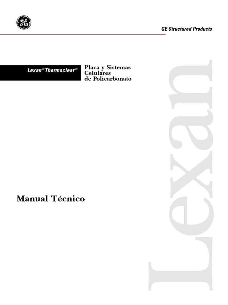 Manual Técnico de Placas Lexan® Thermoclear | PDF | Ultravioleta ...