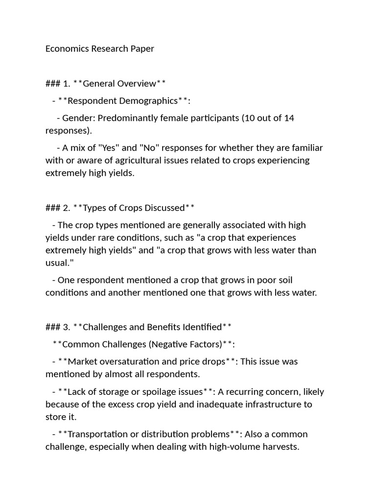 Economics Research Paper | PDF | Environmental Degradation | Agriculture