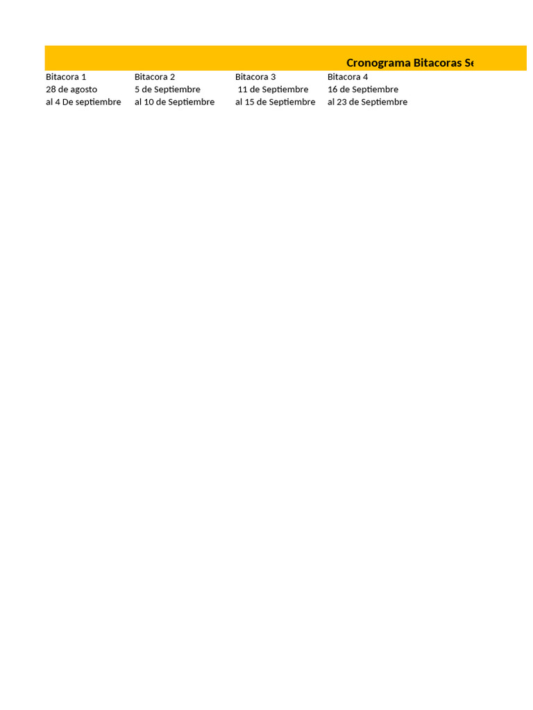 Cronograma Bitacoras Seba | PDF