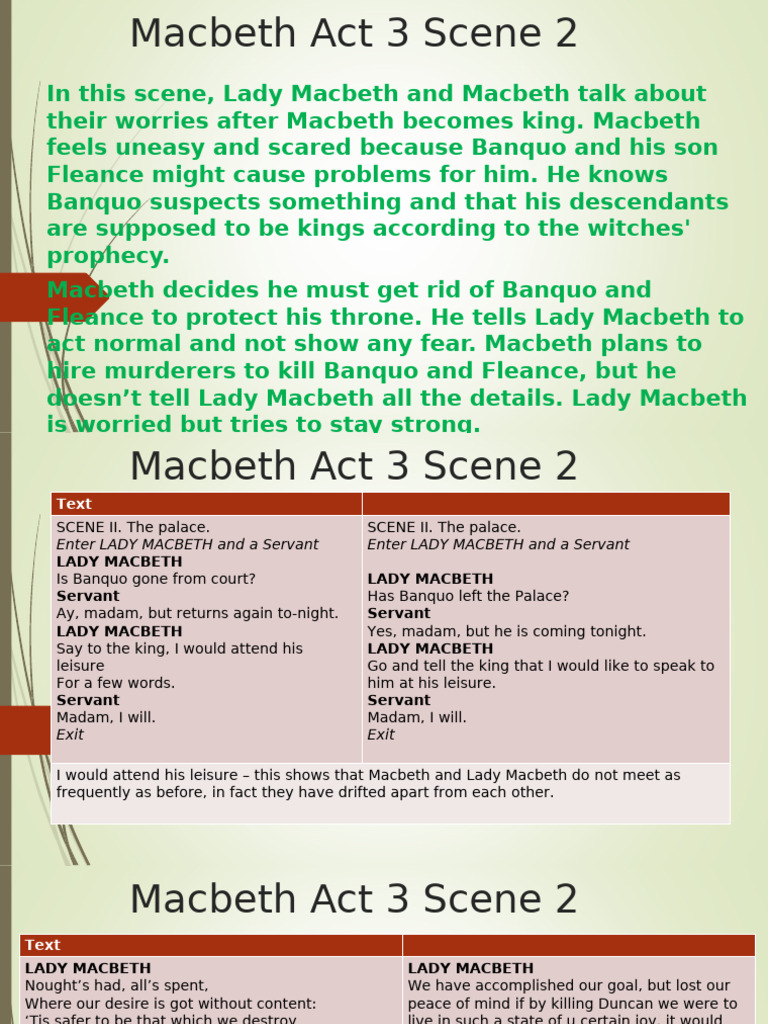 Macbeth Act 3 Scene 2 | PDF | Macbeth | Shakespearean Tragedies