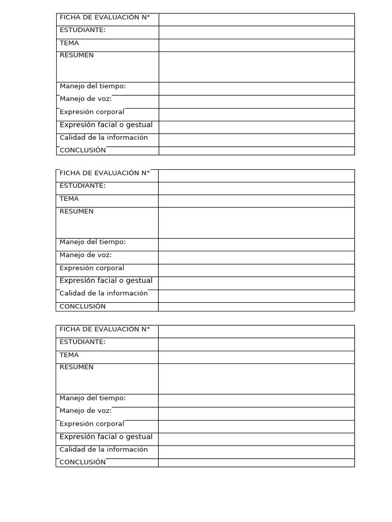Ficha de Evaluación Comu | PDF