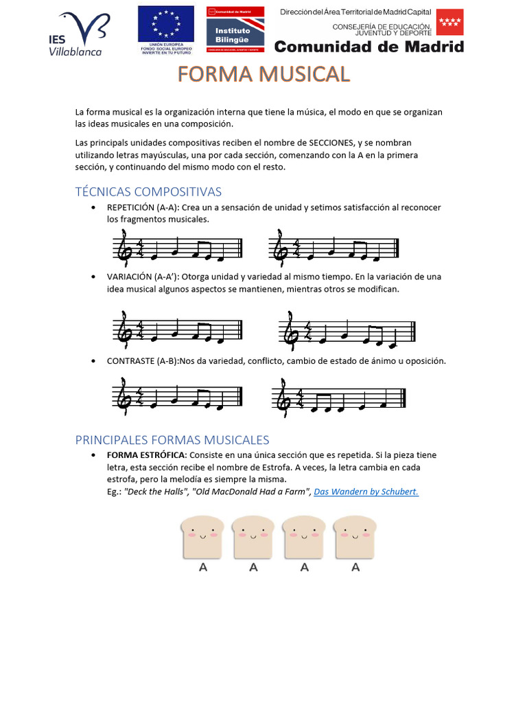 Formas Musicales y Técnicas Compositivas | PDF | Variación (música ...