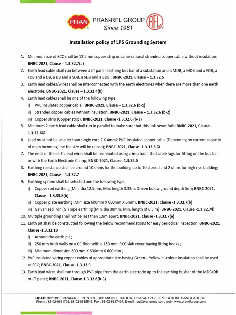 LPS Installation Guidelines for Nepal | PDF | Electrical Conductor | Roof