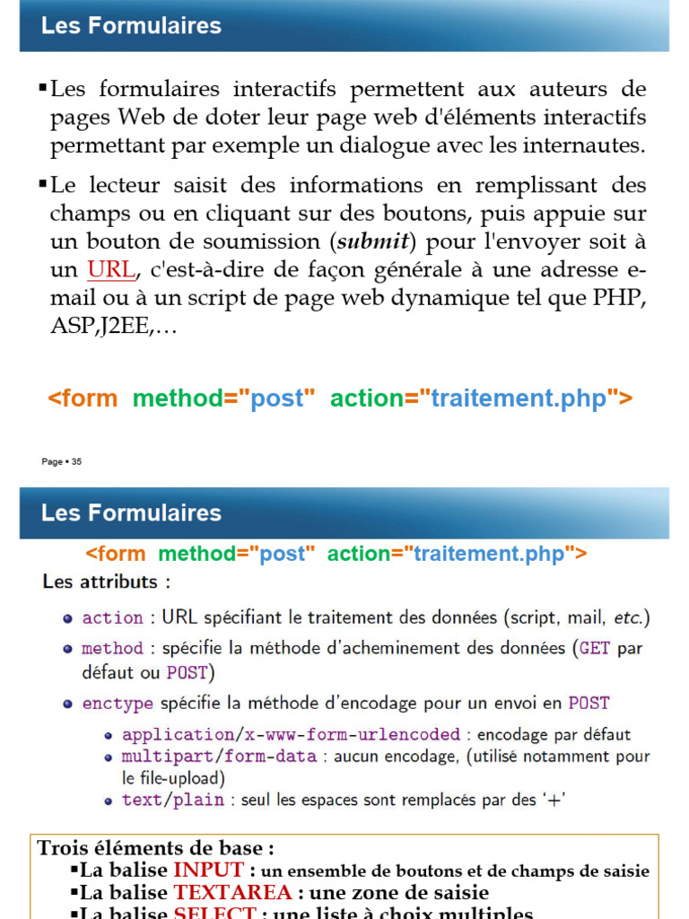 Création de formulaires HTML5 | PDF | Langage de balisage | Internet