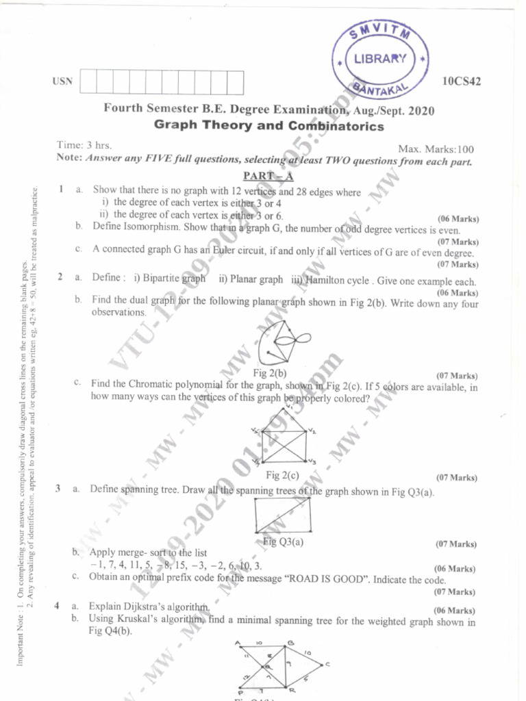 Graph Theory - Combinatorics | PDF