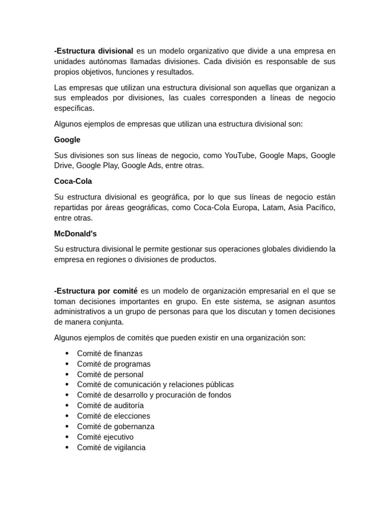 Modelo Organizativo | PDF