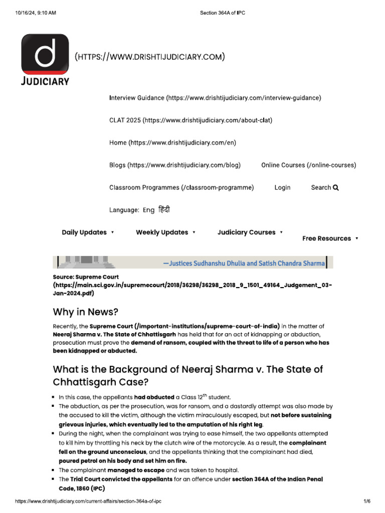 Neeraj Sharma Vs State of Chattisgarh | PDF