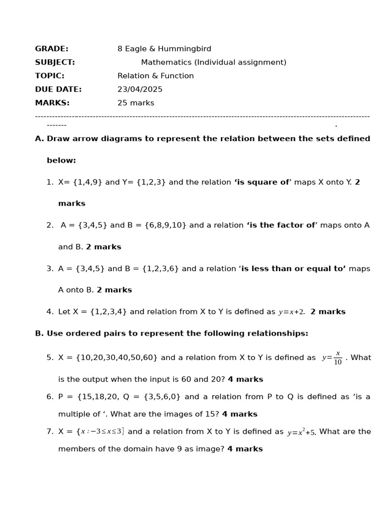 Grade 8 End of Term Assignment | PDF