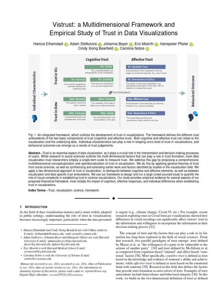 Vistrust A Multidimensional Framework and Empirical Study of Trust in Data Visualizations | PDF ...