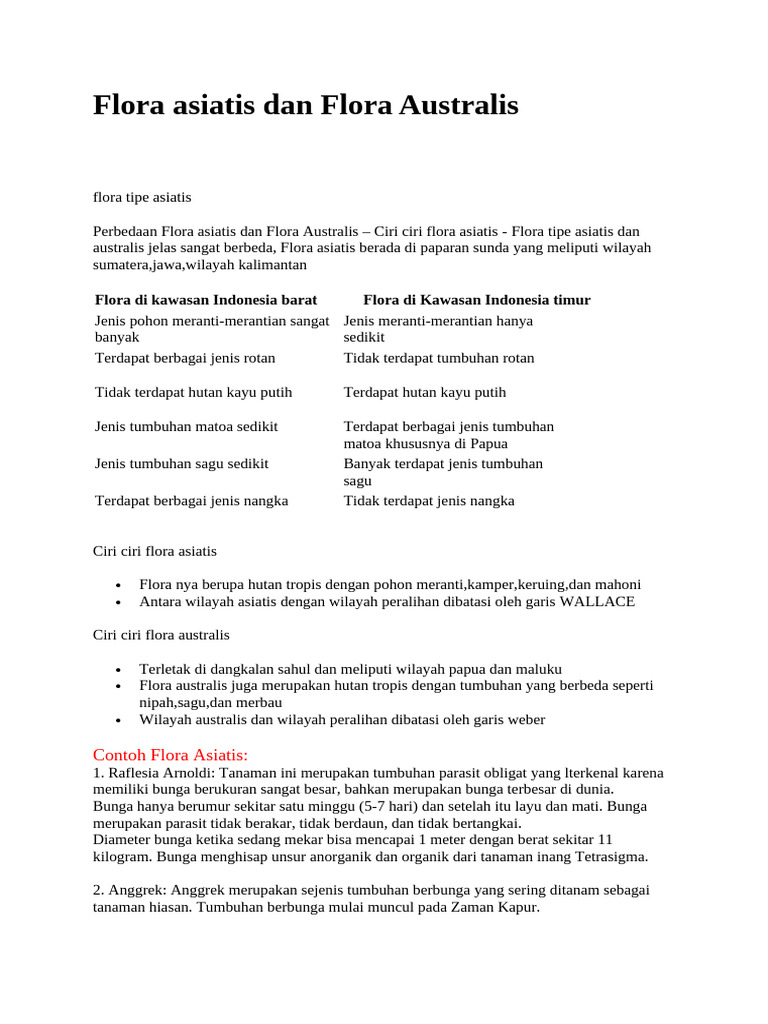 Flora Asiatis Dan Flora Australis | PDF