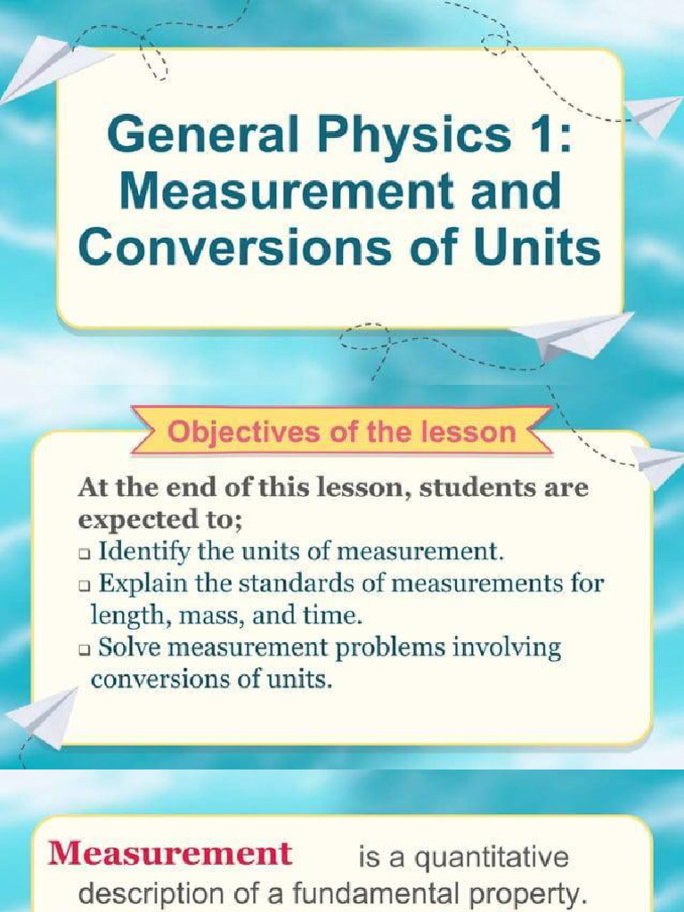 Gen Phy Conversion of Units | PDF