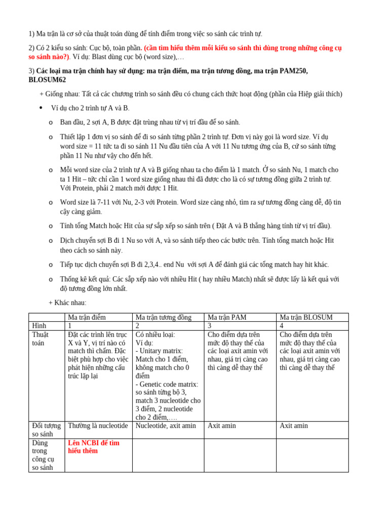 Tài Liệu Tin Sinh | PDF