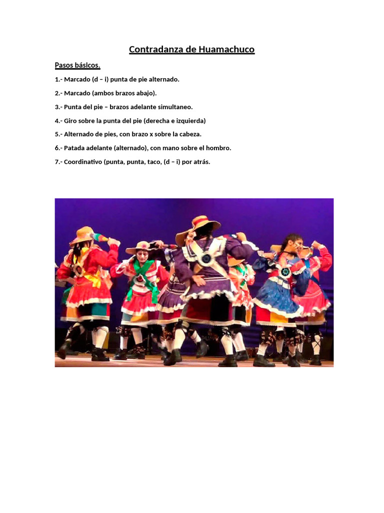 Pasos de la Contradanza de Huamachuco | PDF