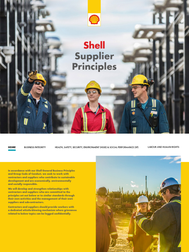 Shell Supplier Principles Online Eng Final | PDF | Labour Law | Employment