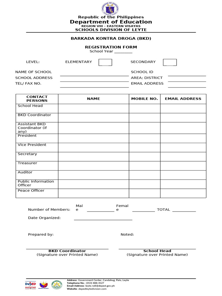3 BKD Registration Form | PDF
