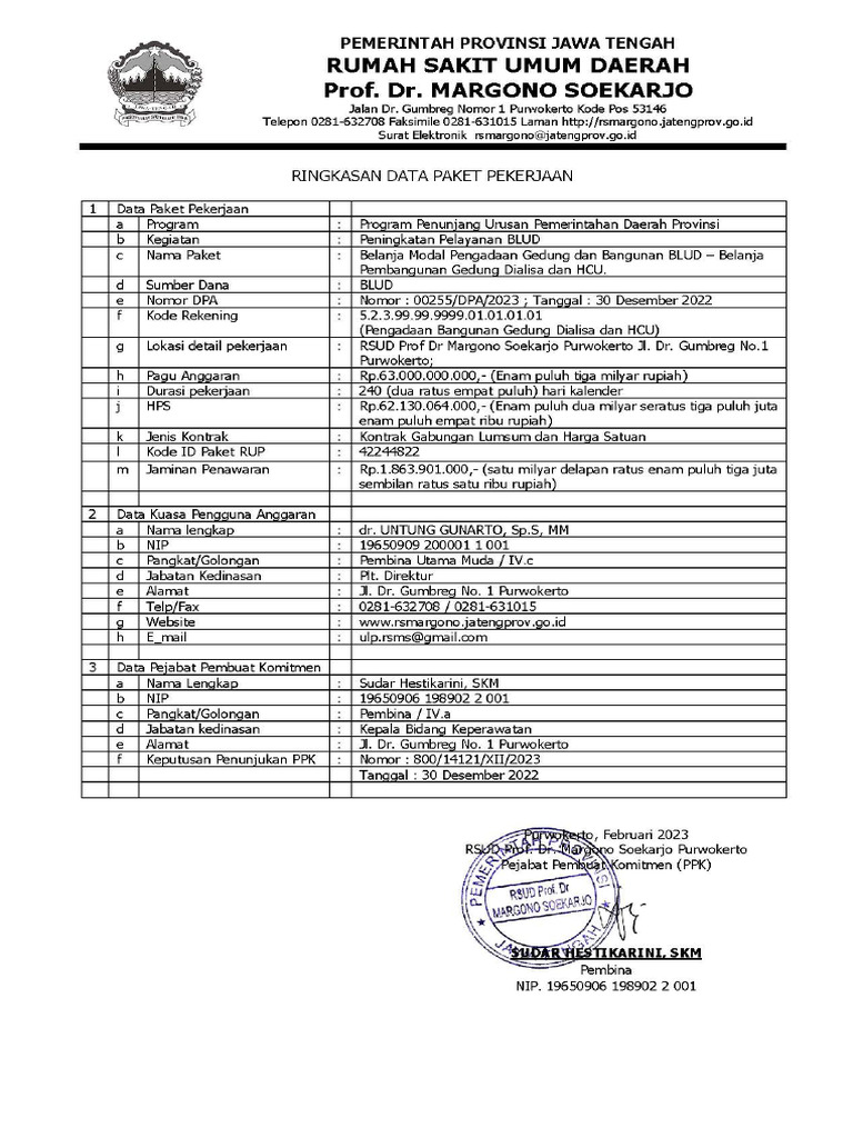 Ringkasan Data Paket Dialisa HCU | PDF