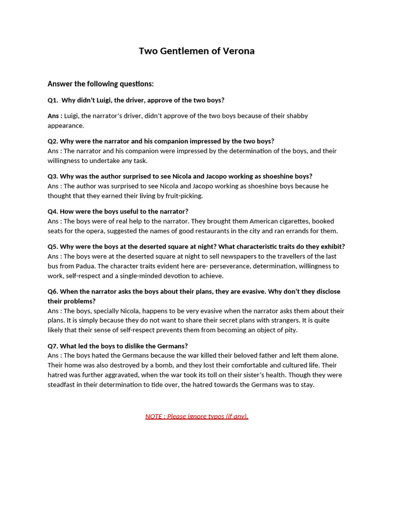 Two Gentlemen of Verona | PDF