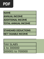 Income Tax Calculator Excel Ay 2025 2026 1.1 | PDF | Tax Deduction | Taxes