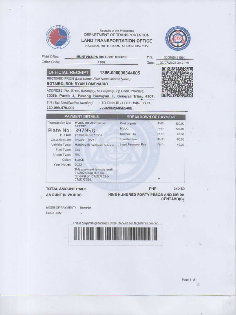 Rotario, Bon Ryan Lomenario - Silang | PDF