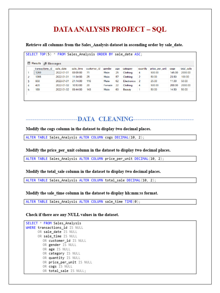Retail Sales Analysis Project SQL 1744909207 | PDF | Sql | Information Retrieval