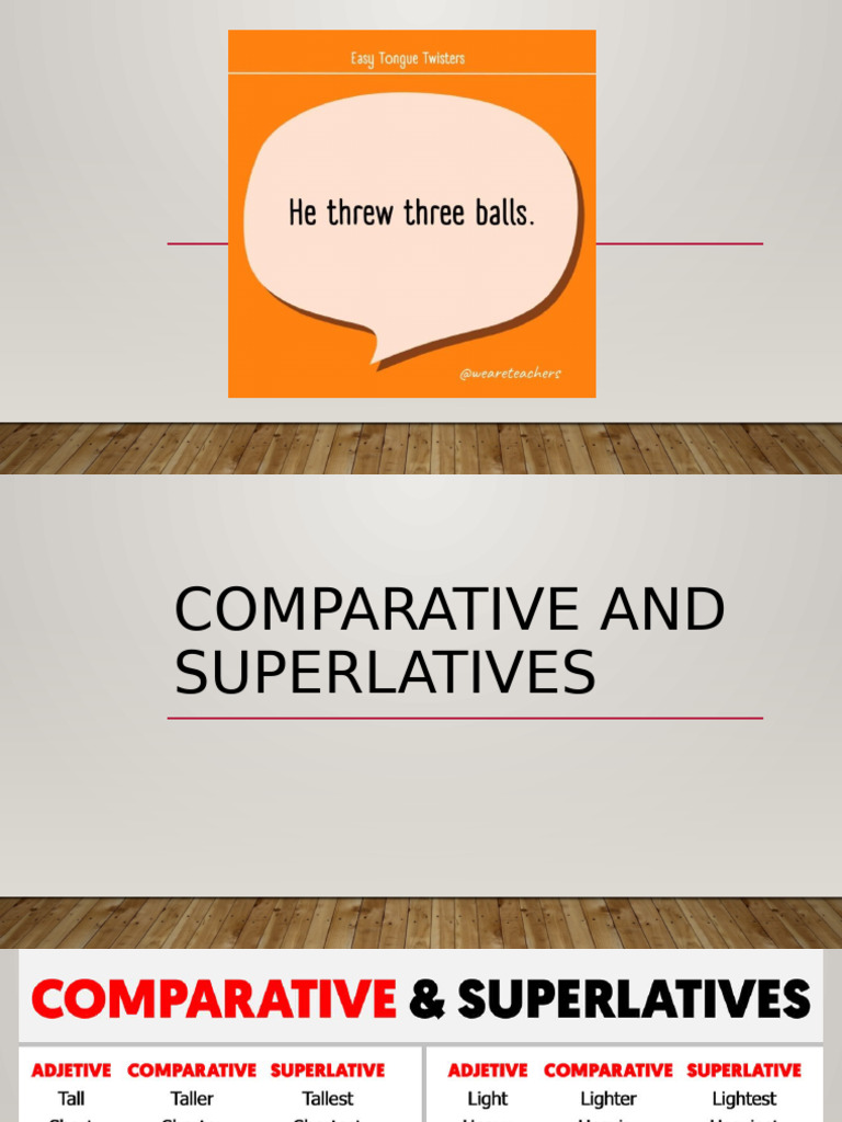 Comparative and Superlatives | PDF