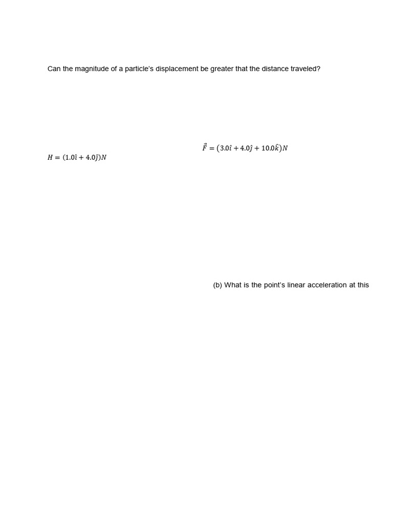 Physics 61 Problem Set 1: Kinematics & Dynamics | PDF