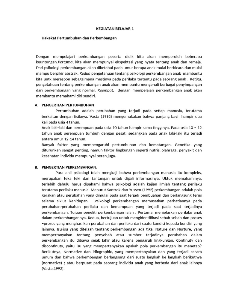 Kegiatan Belajar 1 | PDF