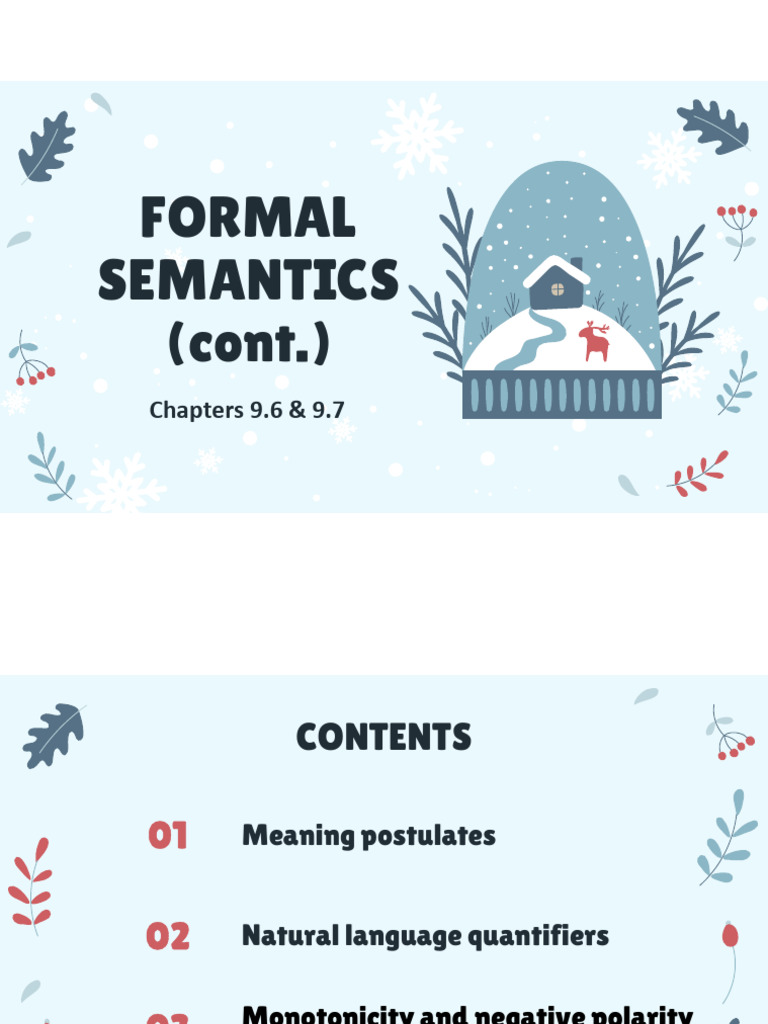 Formal Semantics (Part 2) | PDF | Semantics | Formalism (Deductive)