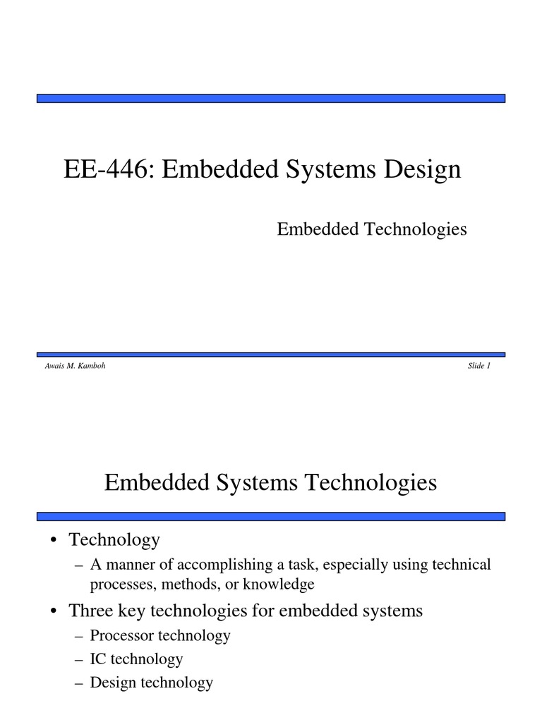 EE-446: Embedded Systems Design | PDF | Integrated Circuit | Central ...