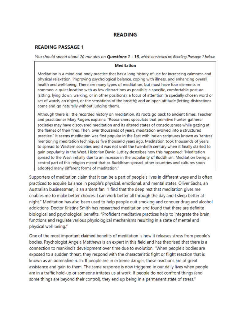 Reading Passage 1 HW Deadline Dec3 8pm | PDF