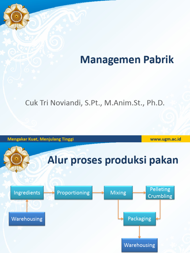 Manajemen Pabrik Pakan Ternak | PDF