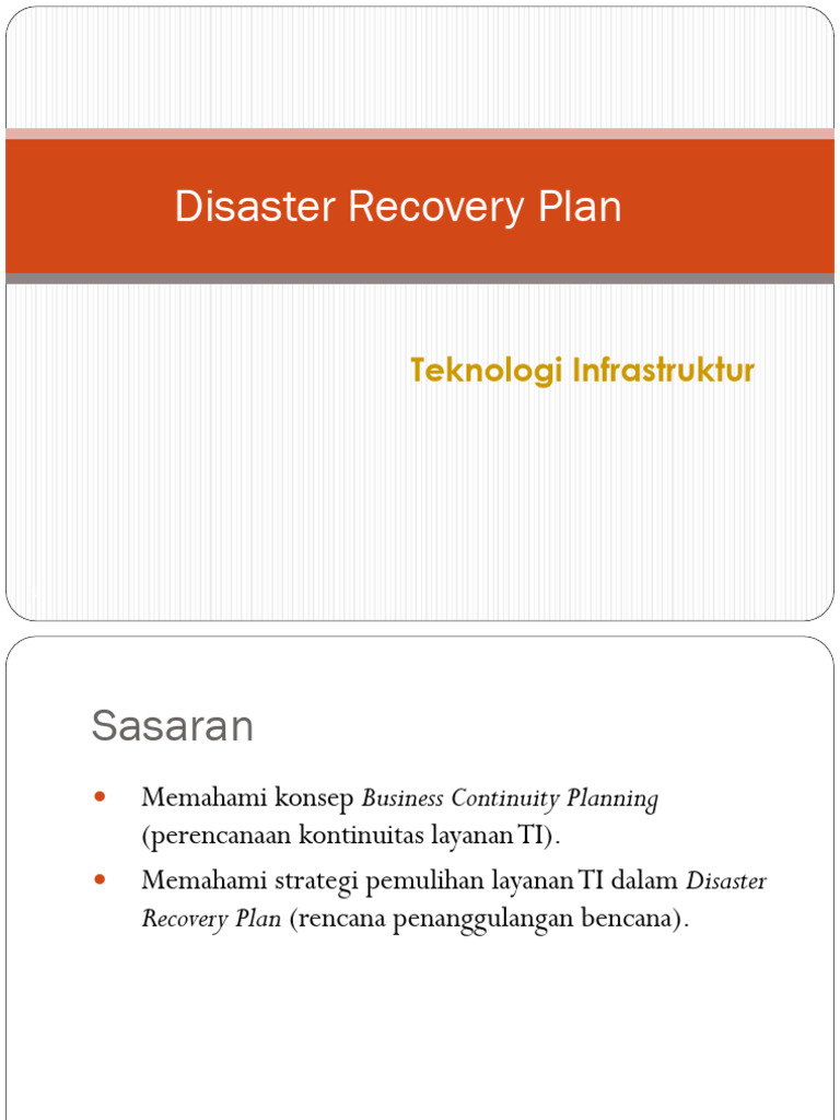 Disaster Recovery Planning | PDF