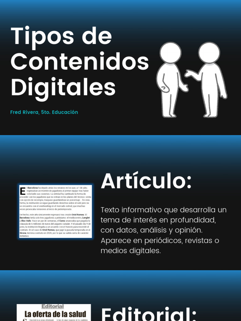 Tipos de Contenidos Digitales | PDF