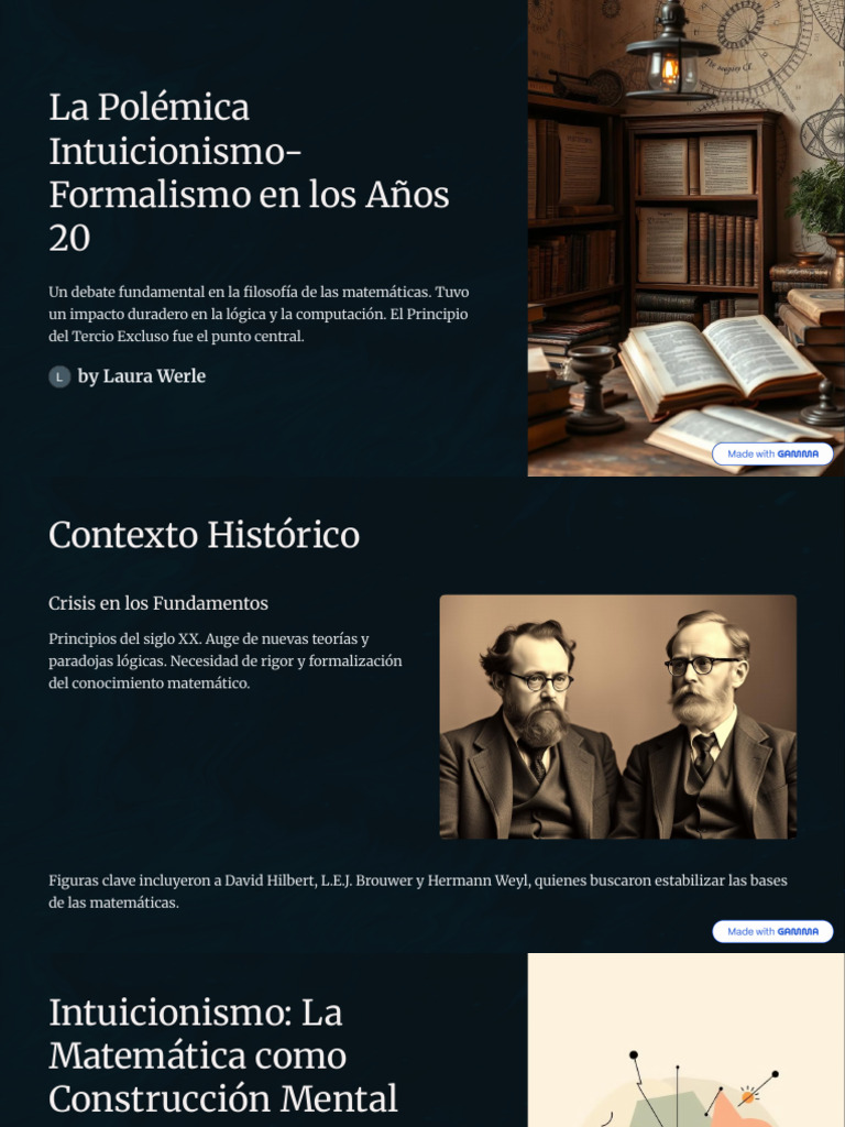 Intuicionismo vs. Formalismo en Matemáticas | PDF | Lógica | Verdad