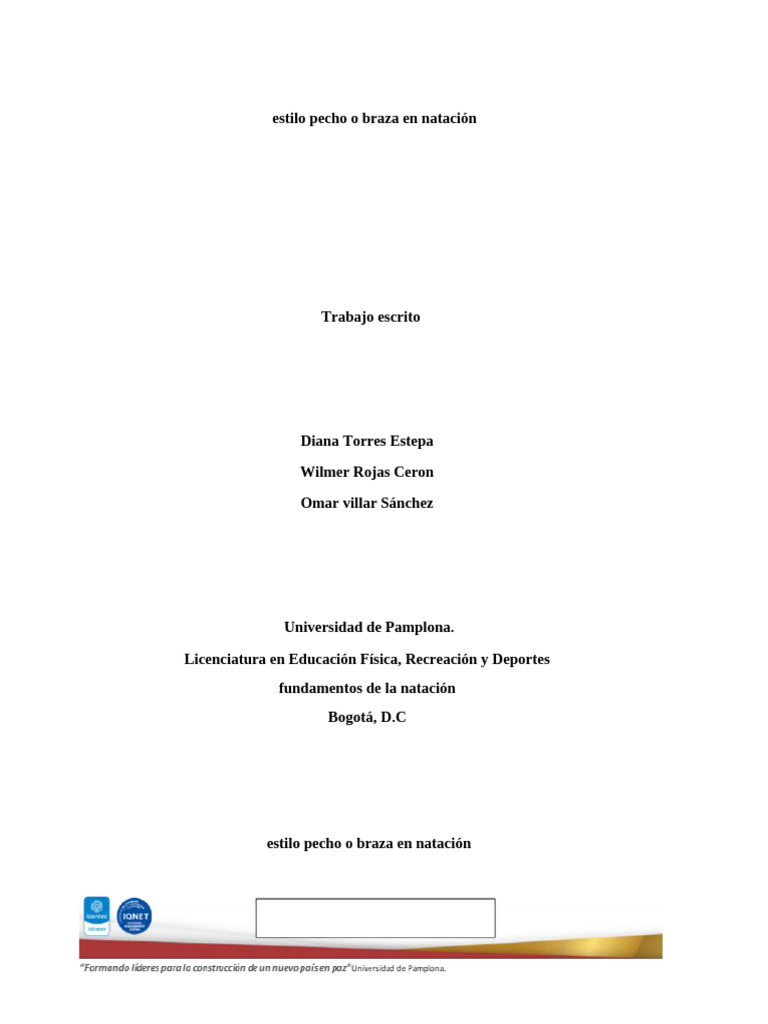 Estilo Pecho o Braza en Natación | PDF | Nadando | Natación (deporte)