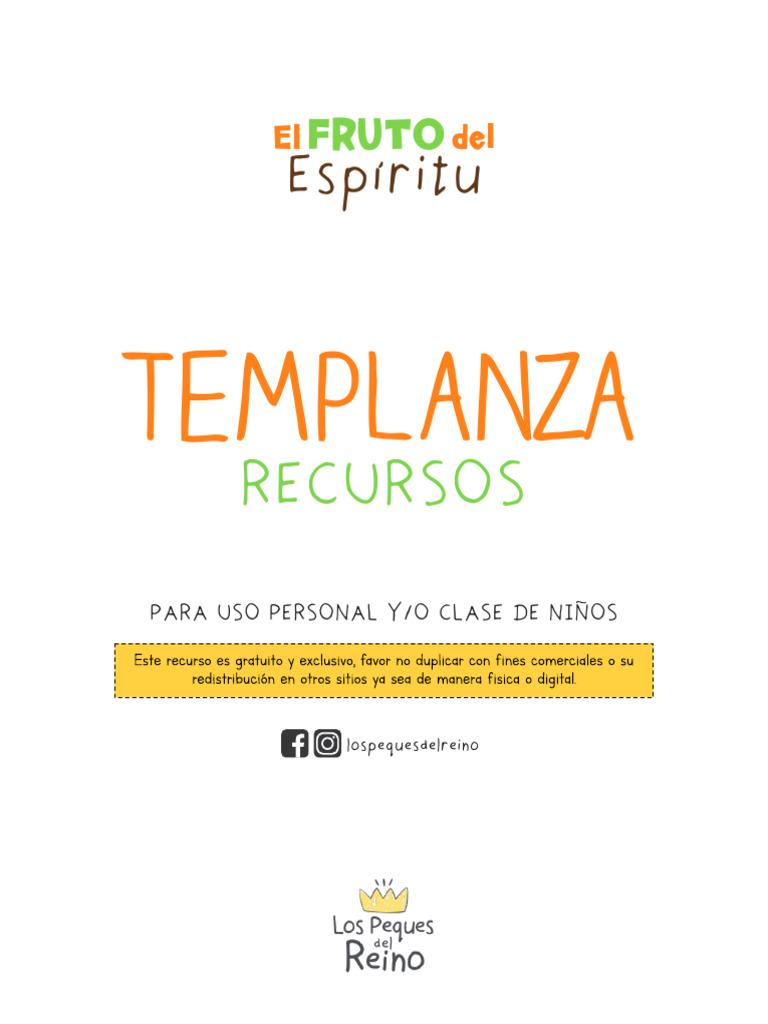 Fruto Espíritu TEMPLANZA | PDF